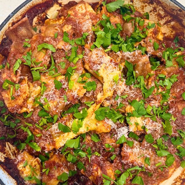 Ravioli Bake | Easy One Pan Pasta Dinner